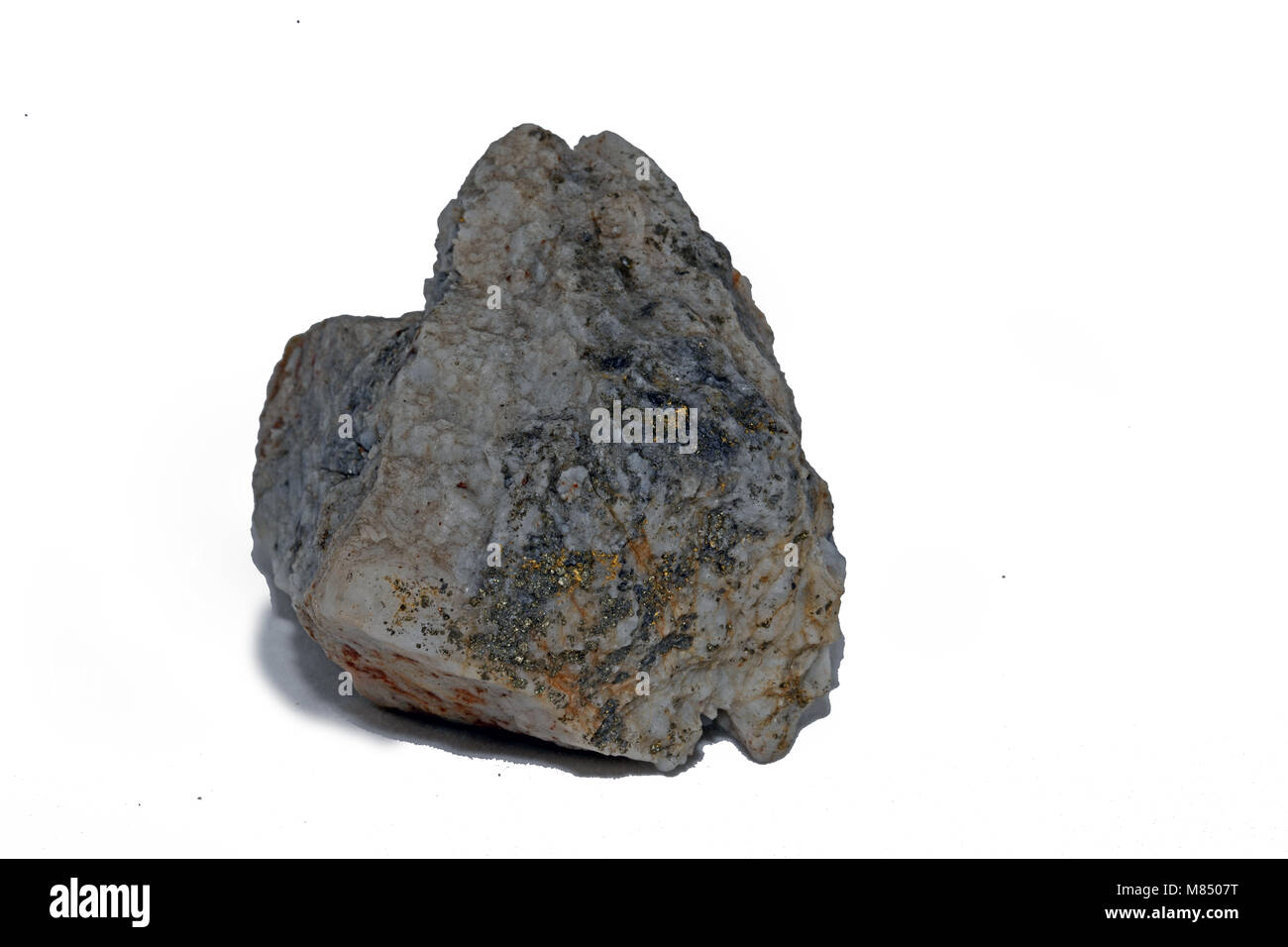 Ein Muster von Golderz, sichtbares Gold, von Reefton, Neuseeland, die ...