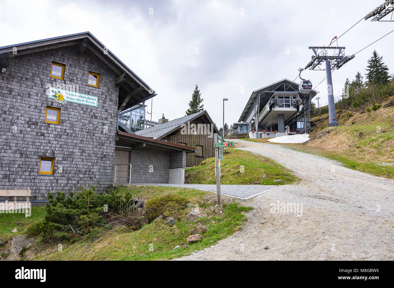 Zuflucht und Berg stationon Großer Arber (Großer Arber), Bayerischer ...