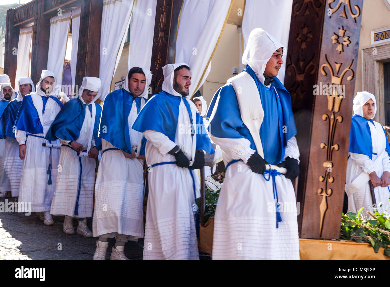 Die Prozession in Procida, Italien, bietet seinen würdig schließen mit ...