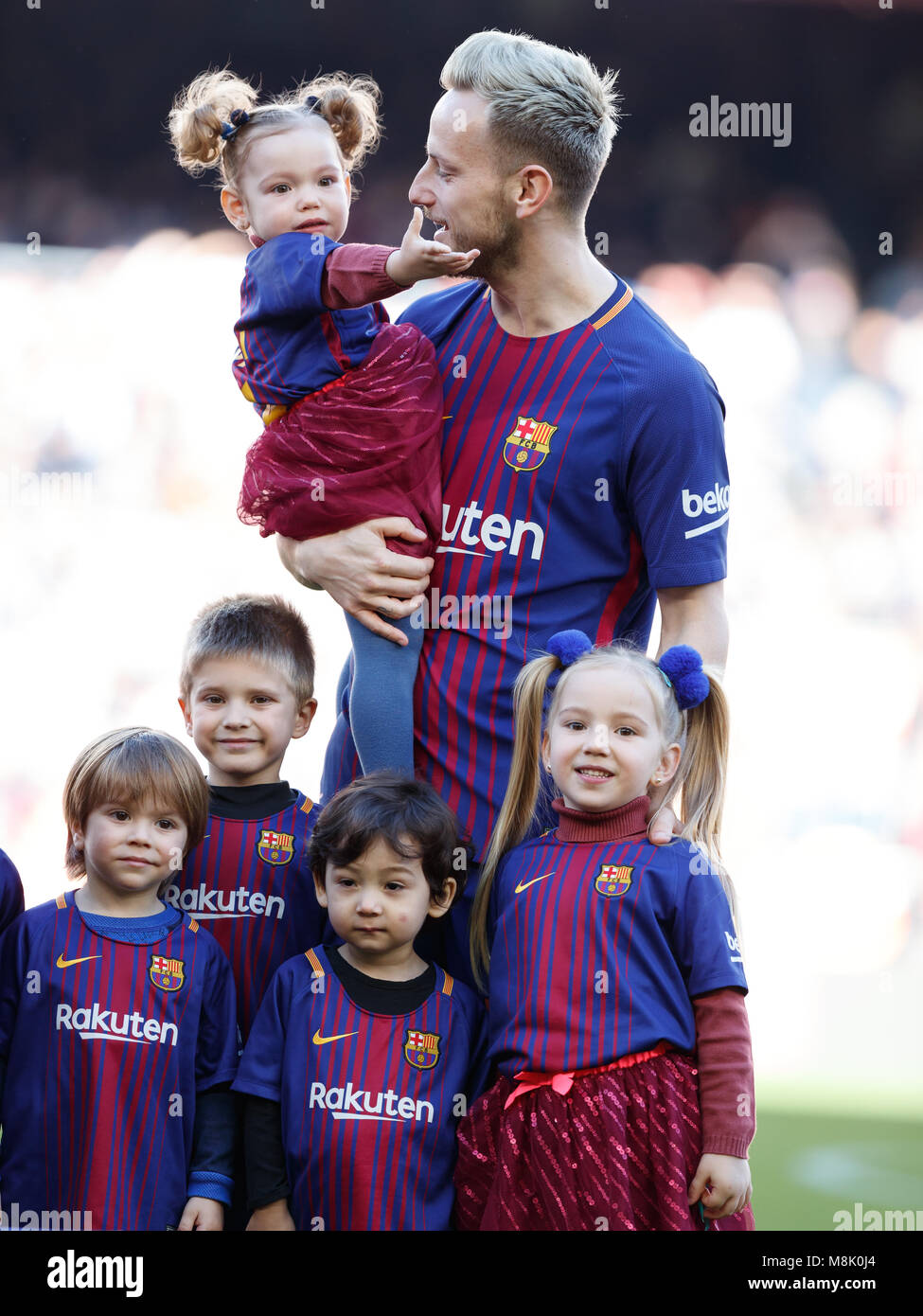 Badalona, Spanien. 18 Mär, 2018. 18. März 2018; Ivan Rakitic des FC ...