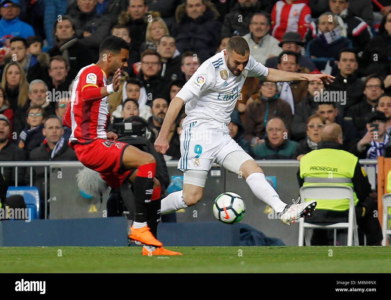 Fußballspiel zwischen Real Madrid und Girona der 2017/20178 Spanische ...