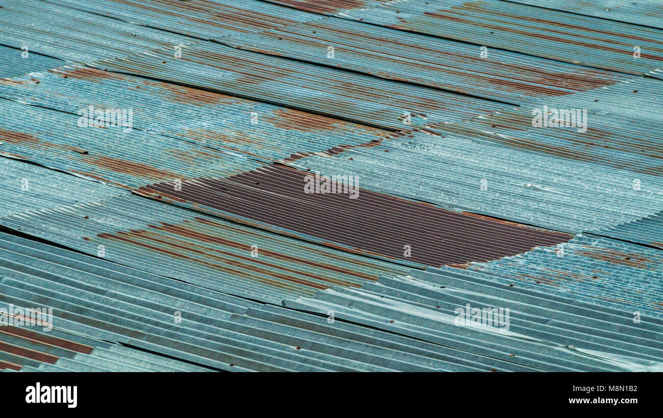 Wellblechdach Blatt. rostiges Metall Textur Aluminium Hintergrund ...