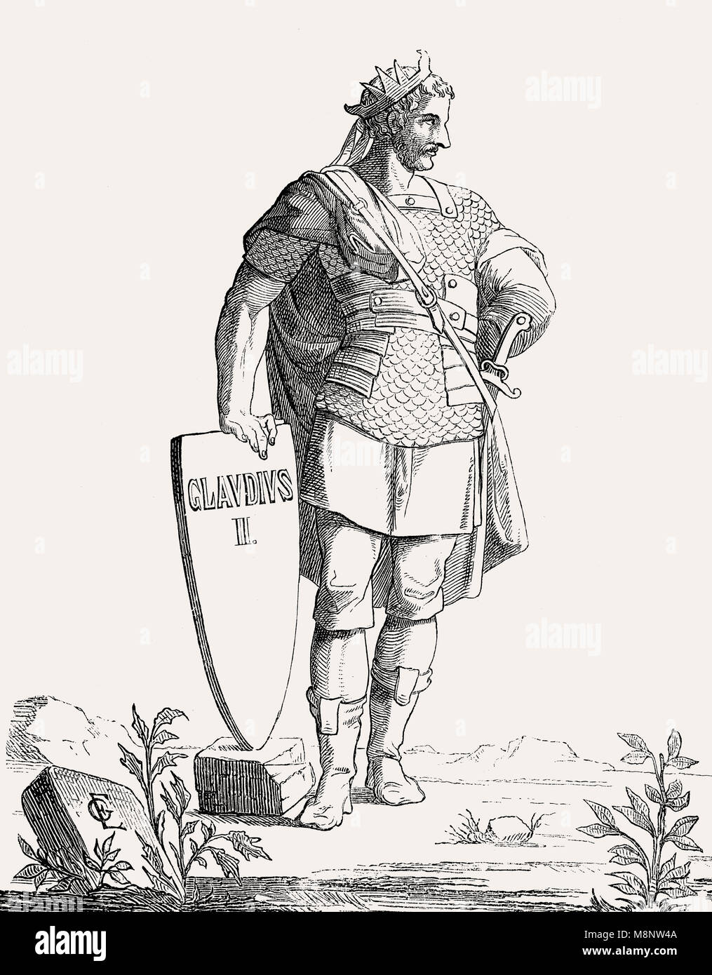 Claudius Gothicus oder Claudius II., 210 - 270, Römischer Kaiser ...