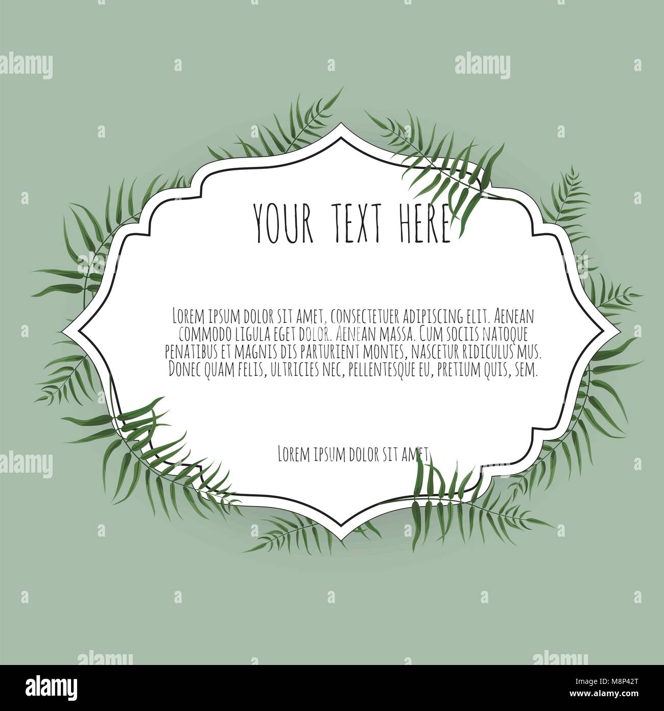 Florale vektor Rahmen mit Platz für Ihren Text. Vektor elegante ...