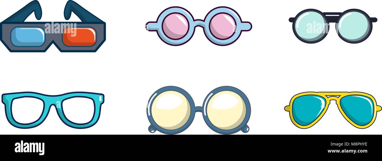 Brille, Cartoon Stil Stock-Vektorgrafik - Alamy