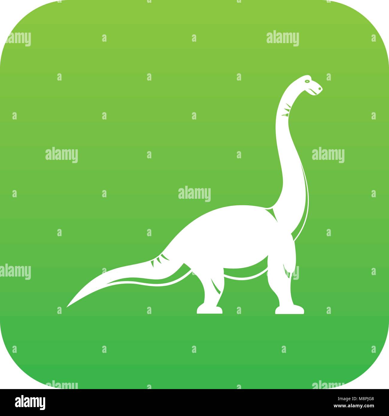 Brachiosaurus Dinosaurier Symbol Digital Green Stock-Vektorgrafik - Alamy