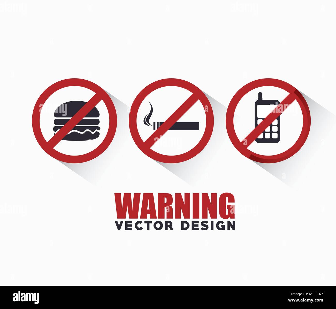 Verbotsschilder Design, Vektor eps Abbildung 10 Grafik Stock ...