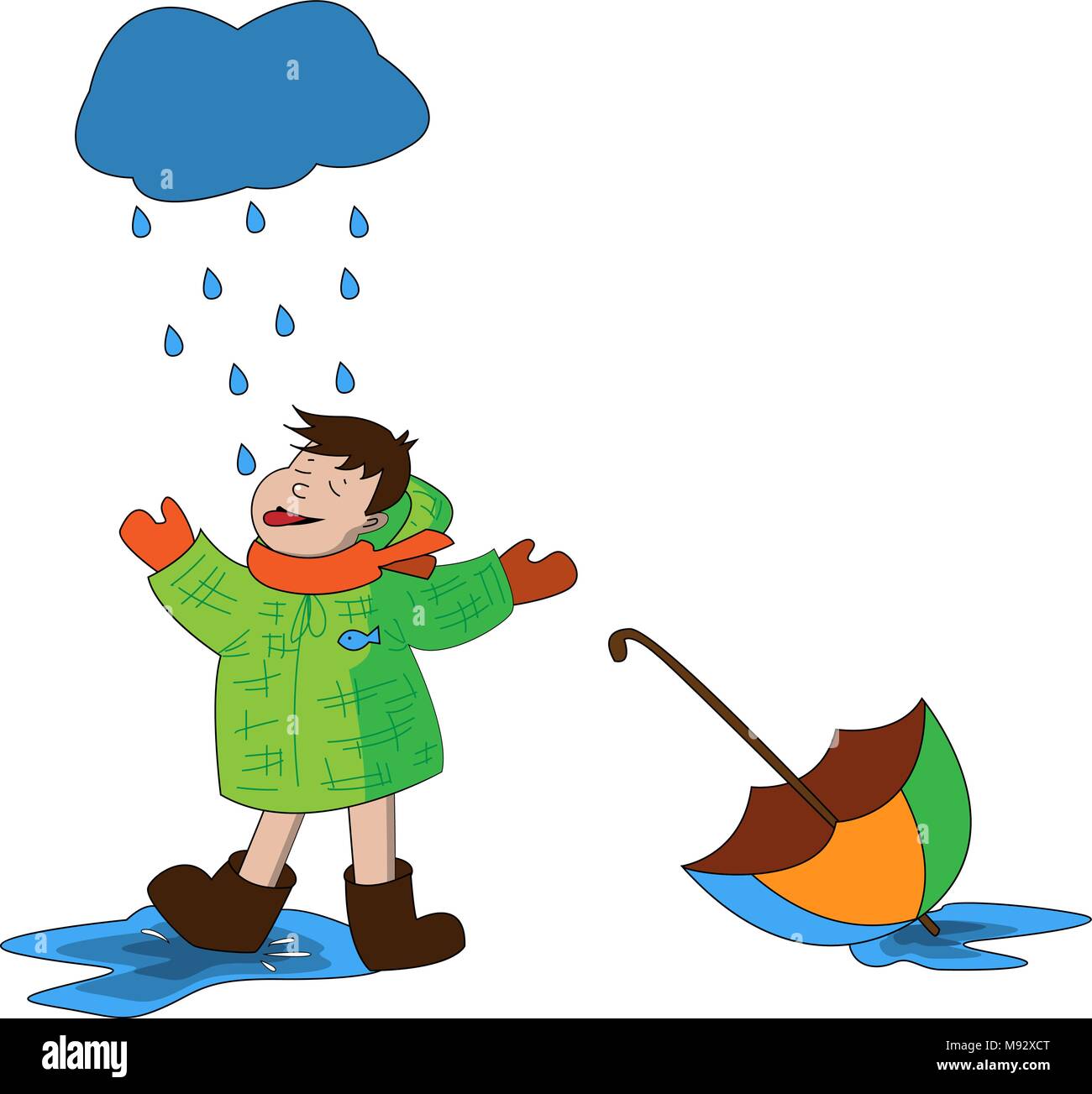 Regenwolke zeichentrick Stock-Vektorgrafiken kaufen - Alamy