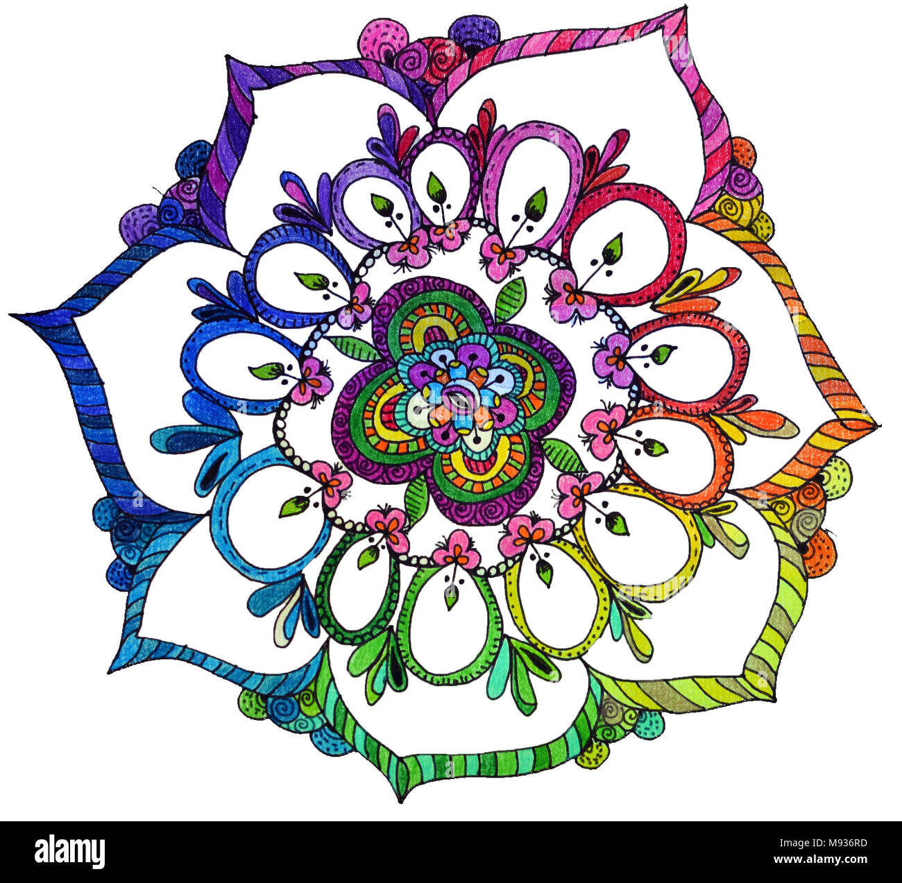 Bunte mandala -Fotos und -Bildmaterial in hoher Auflösung – Alamy