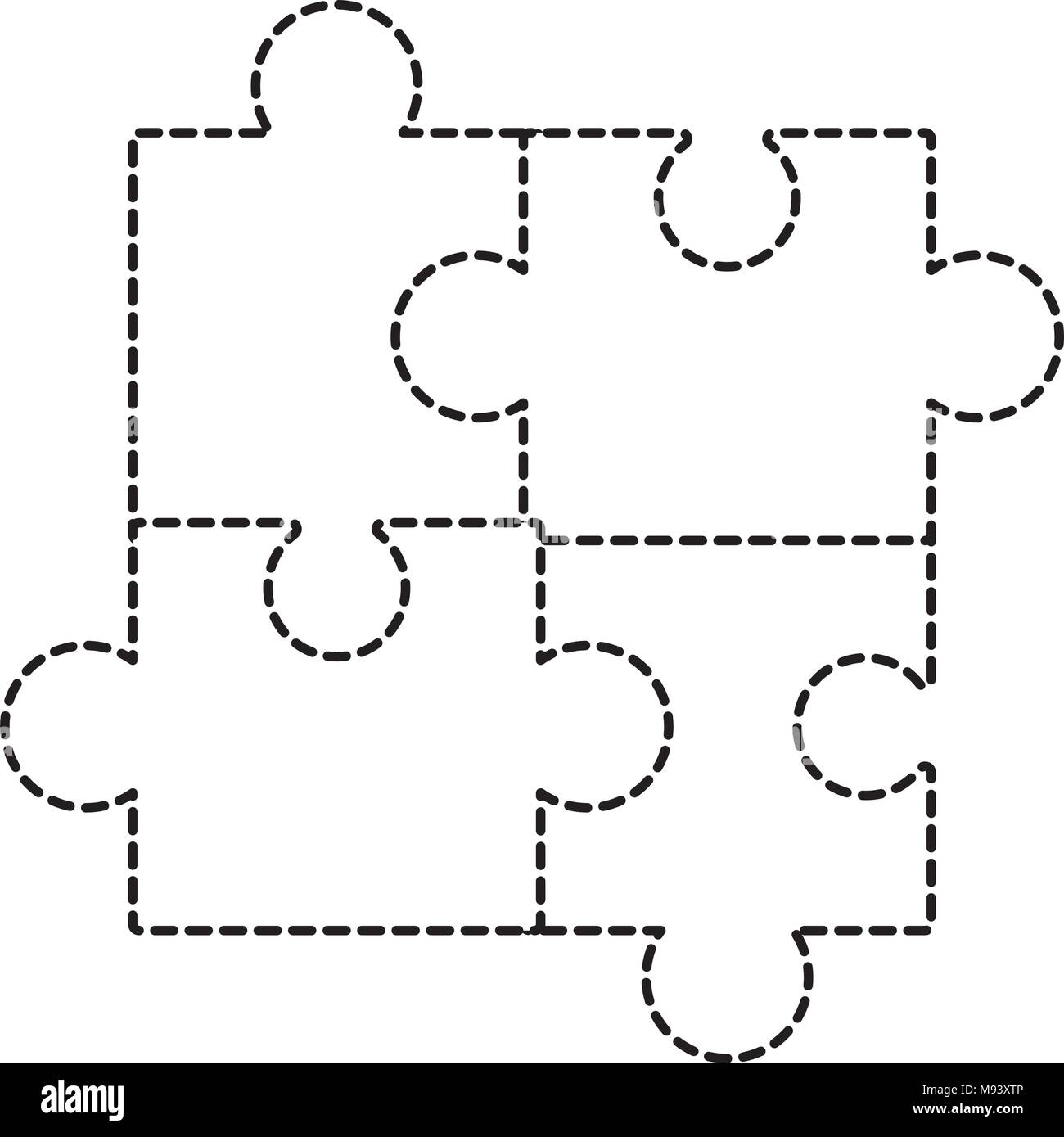 Puzzleteile Symbol auf weißem Hintergrund, Vector Illustration Stock ...