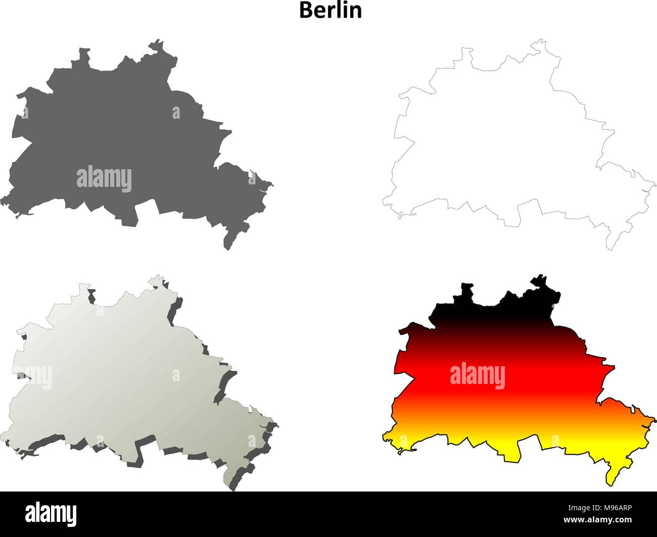 Deutschland karte umriss Stock-Vektorgrafiken kaufen - Alamy