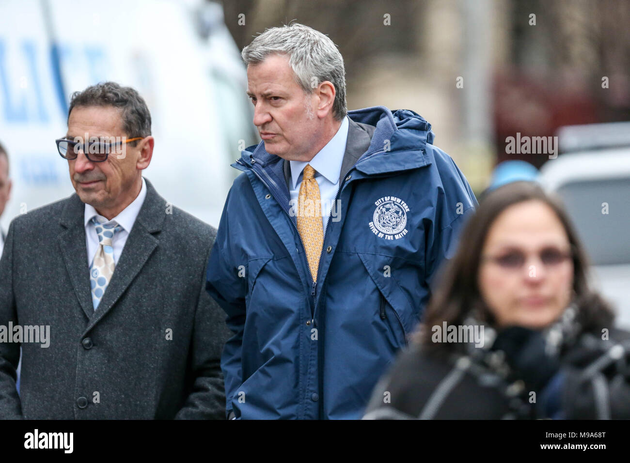 New York, New York, USA. 23 Mär, 2018. Bill De Blasio Bürgermeister von ...