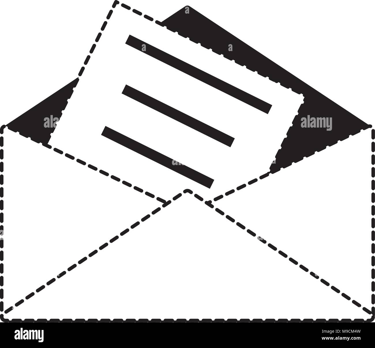 Brief Symbol auf weißem Hintergrund, Vector Illustration Stock ...