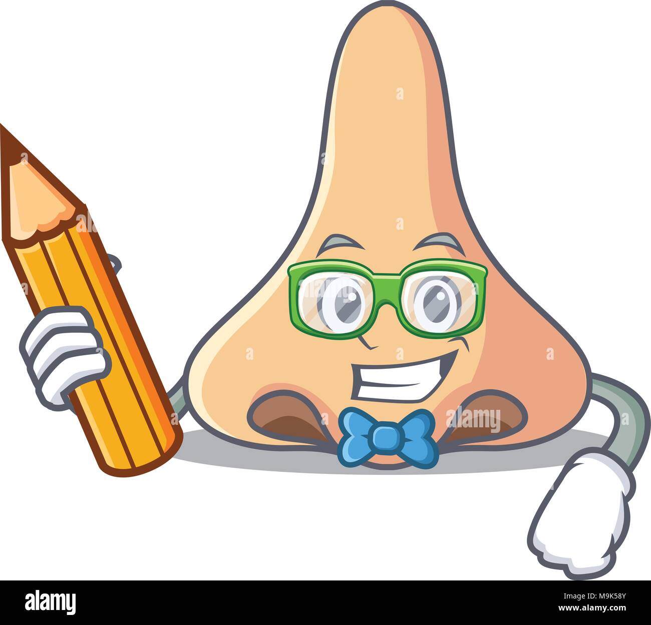 Student Nase Charakter Cartoon Stil Stock-Vektorgrafik - Alamy