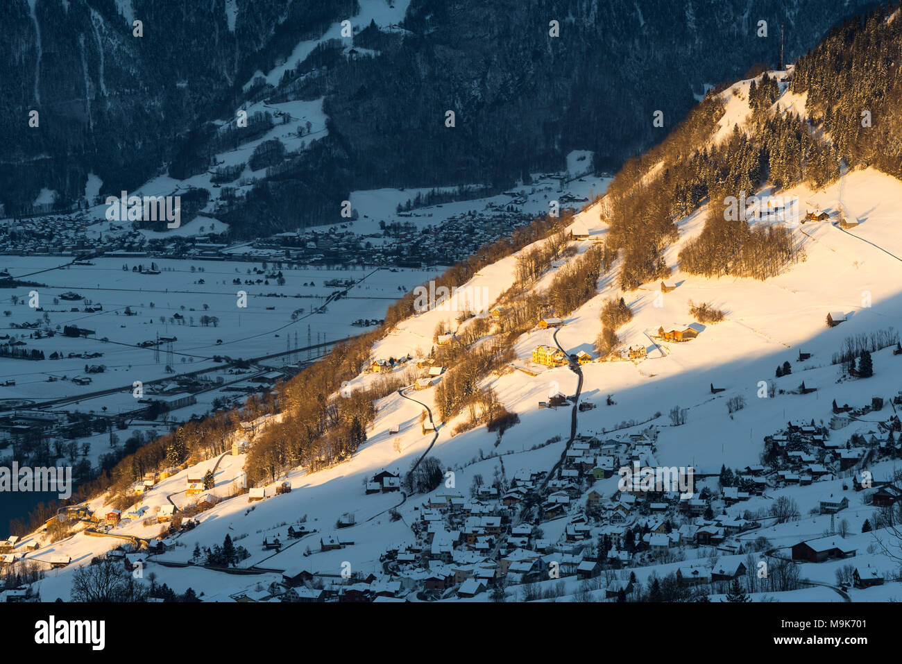 Amden Mit Walensee und Glarner Alpen Stockfotos und -bilder Kaufen - Alamy