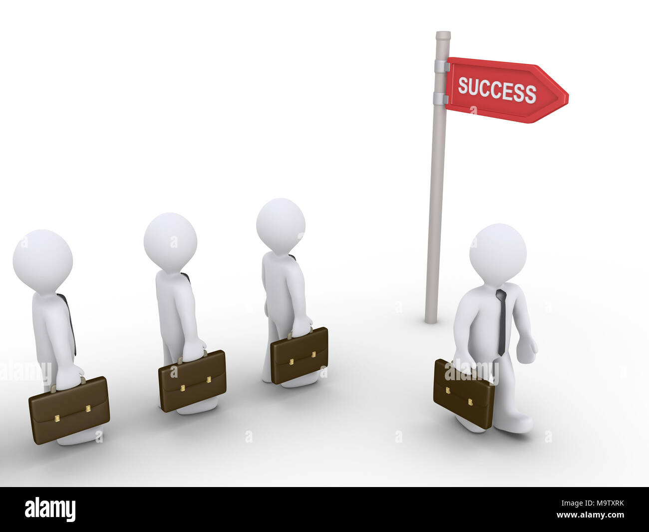 3d-Unternehmer klicken Sie auf die Art und Weise, wie der Erfolg ...