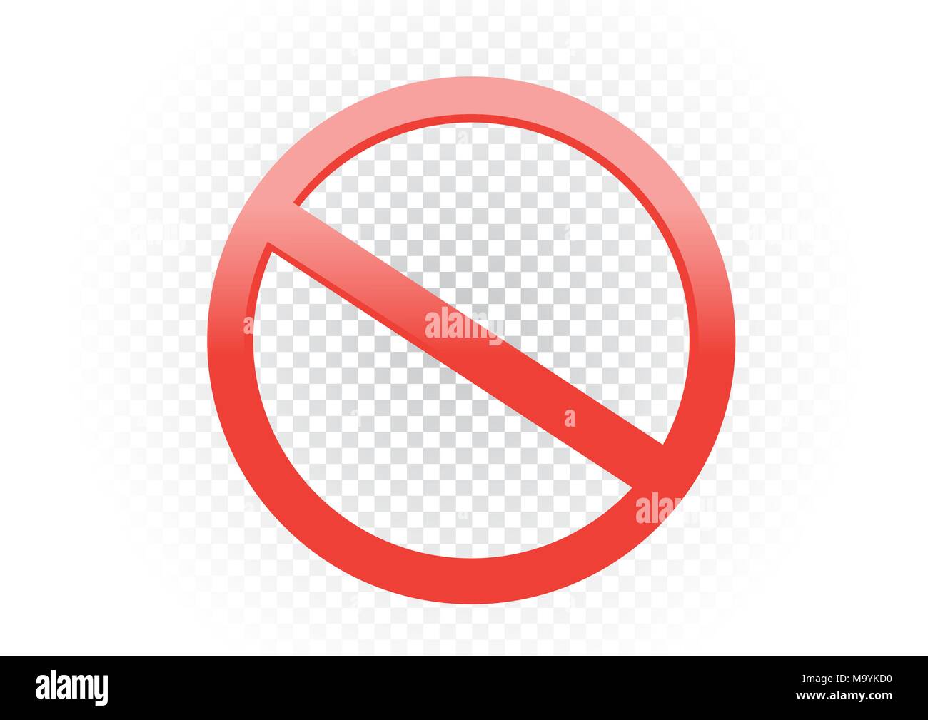 Rotes Symbol Vorlage verbieten auf weißen transparenten Hintergrund ...