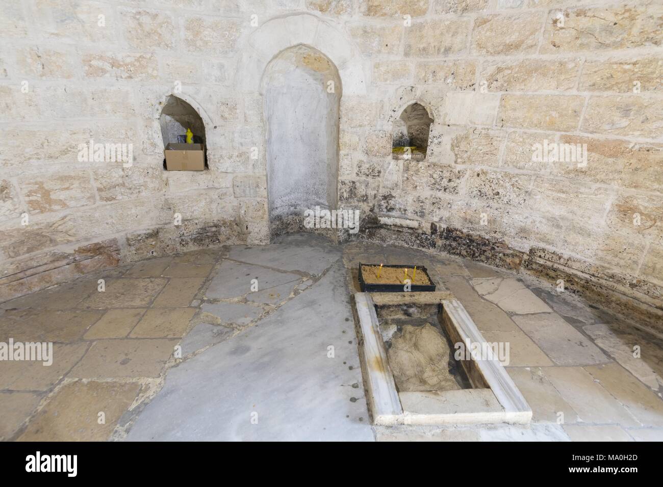 Kapelle der Himmelfahrt von Jesus Christus am Ölberg in Jerusalem ...