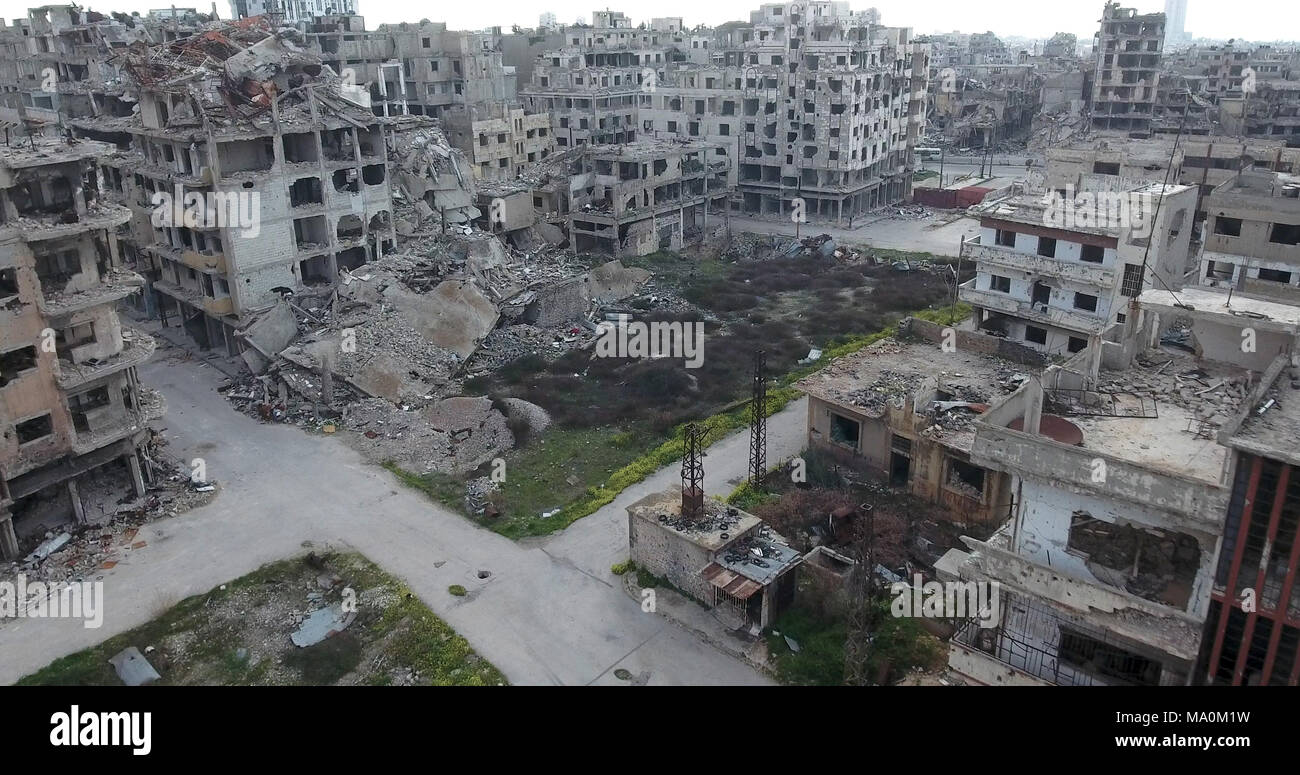 Damascus Aerial View Syria Stockfotos und -bilder Kaufen - Alamy