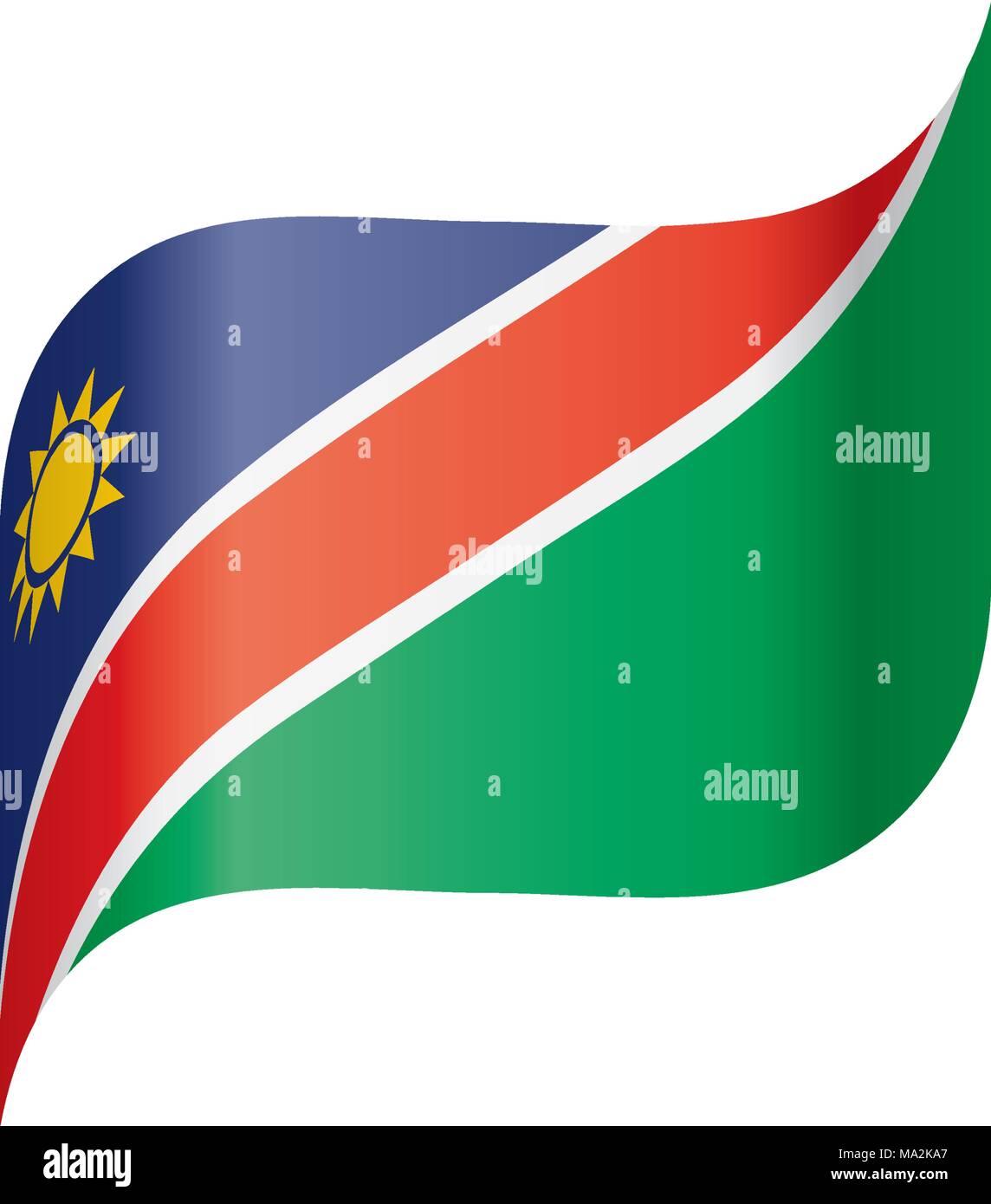 Namibia Flagge, Vektor, Abbildung Stock-Vektorgrafik - Alamy