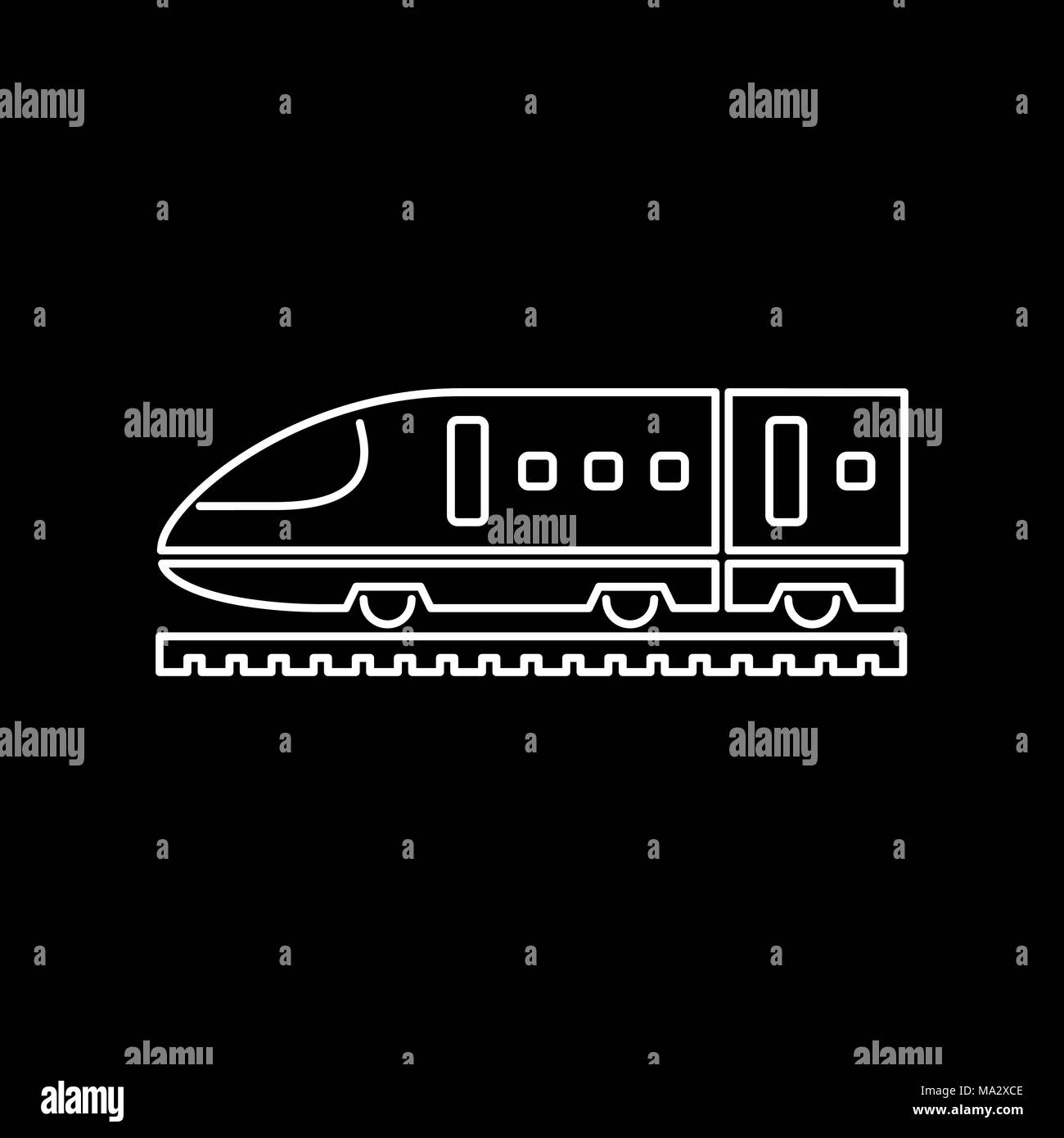 Zug Symbol einfache flache Vector Illustration. Speed Train ...