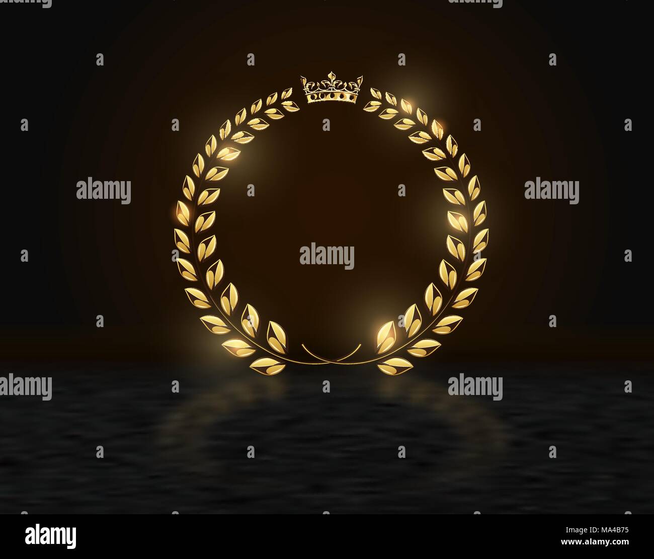 Laurel wreath crown Stock-Vektorgrafiken kaufen - Alamy