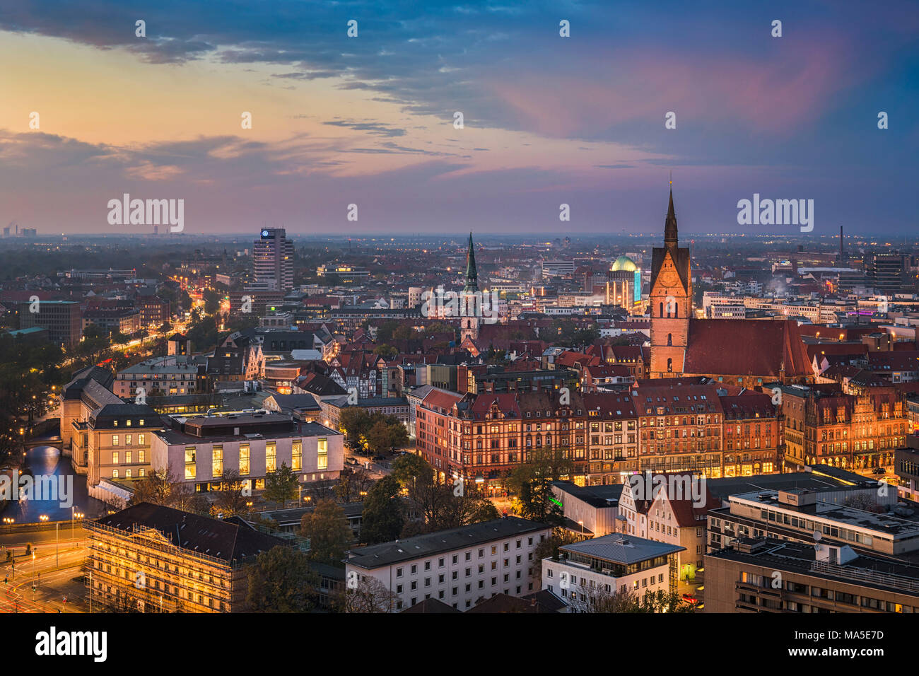 Luftbild der Altstadt von Hannover, Deutschland Stockfotografie - Alamy
