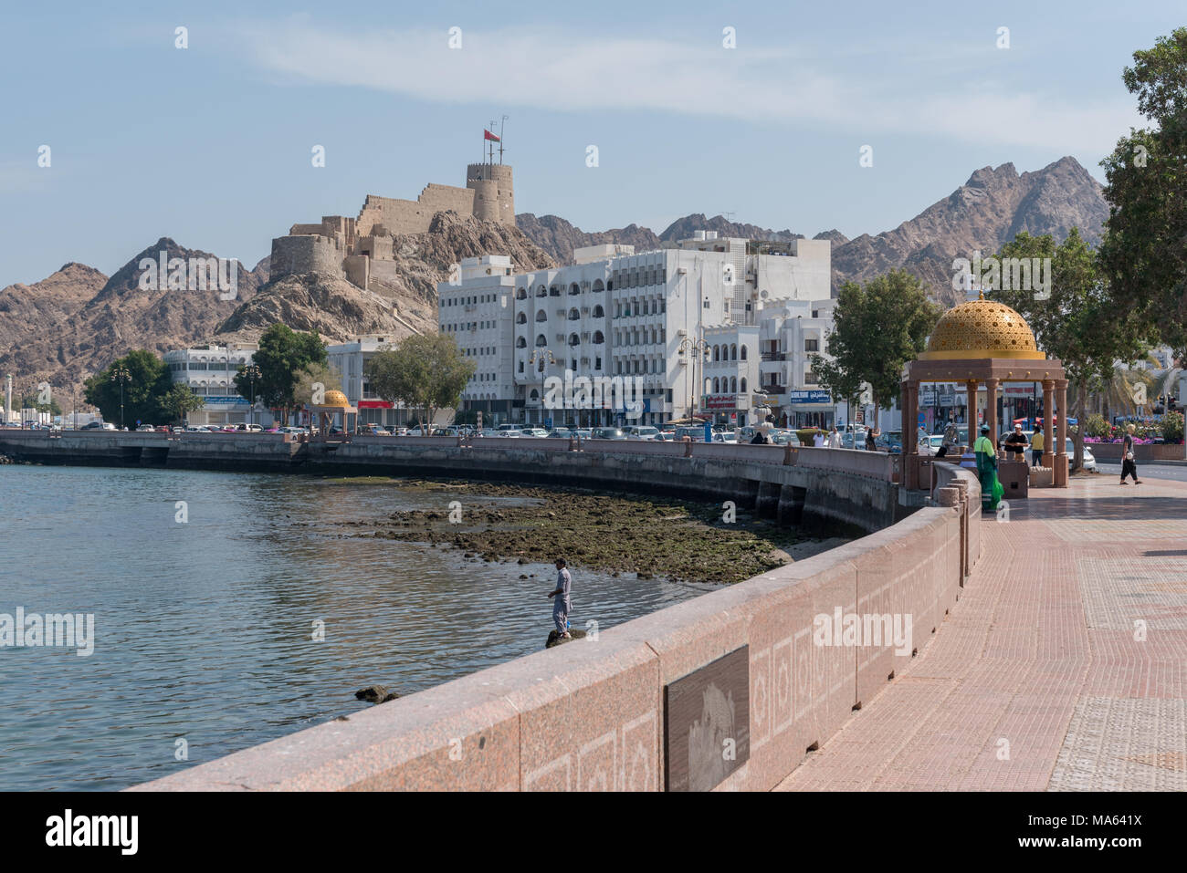 Corniche und dem Meer der Altstadt von Muscat (mutrah), Oman ...