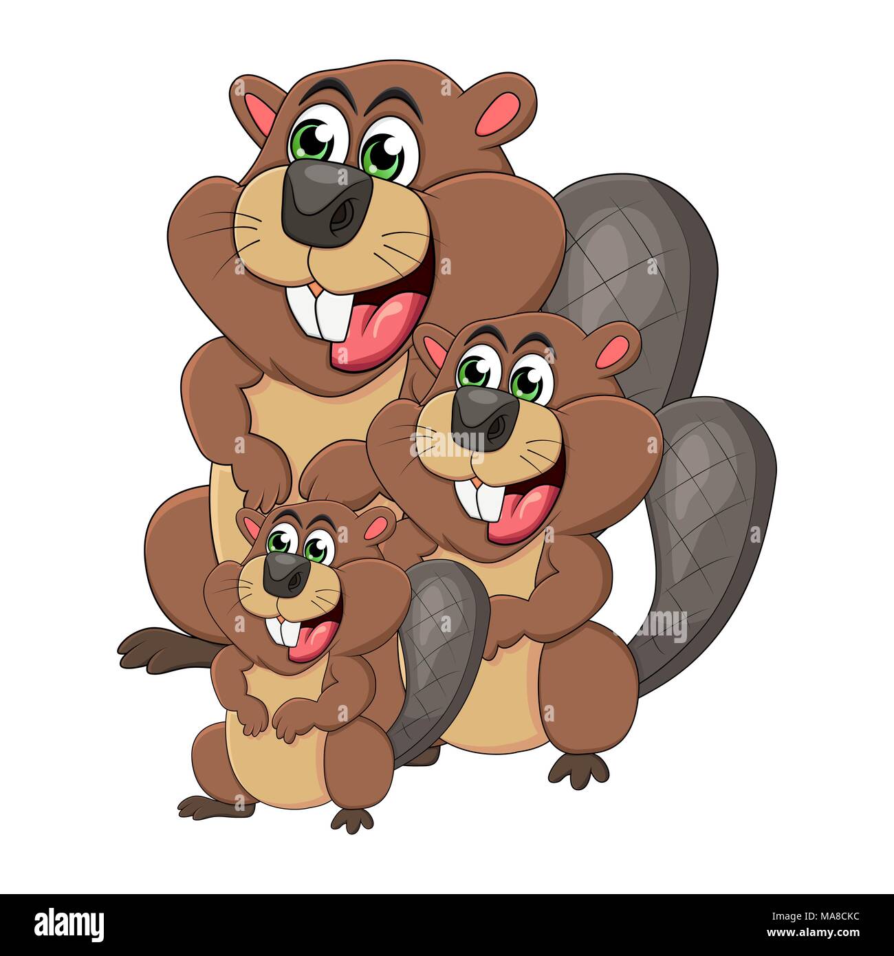 Beaver Cartoon Stock-Vektorgrafiken kaufen - Alamy