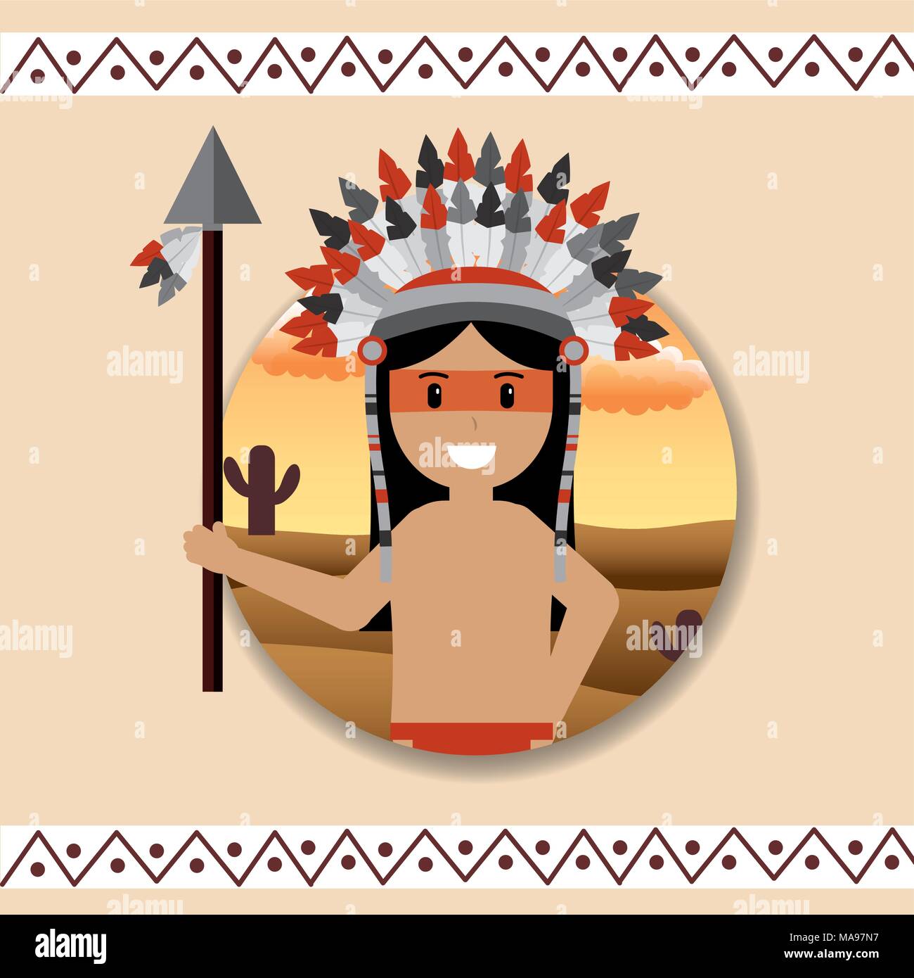 Nordamerikanischer indianer portrait Stock-Vektorgrafiken kaufen - Alamy