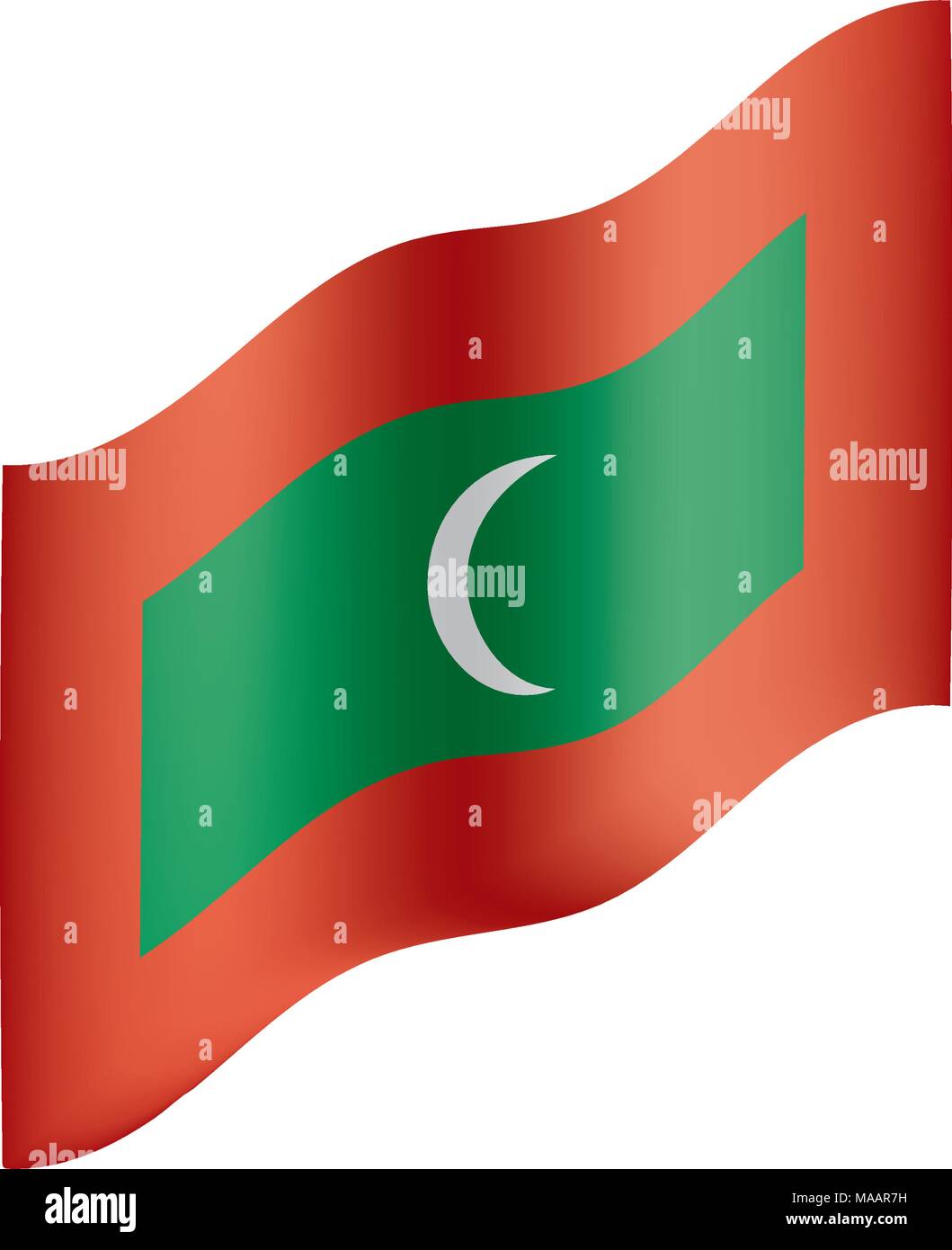 Malediven Flagge, Vektor, Abbildung Stock-Vektorgrafik - Alamy