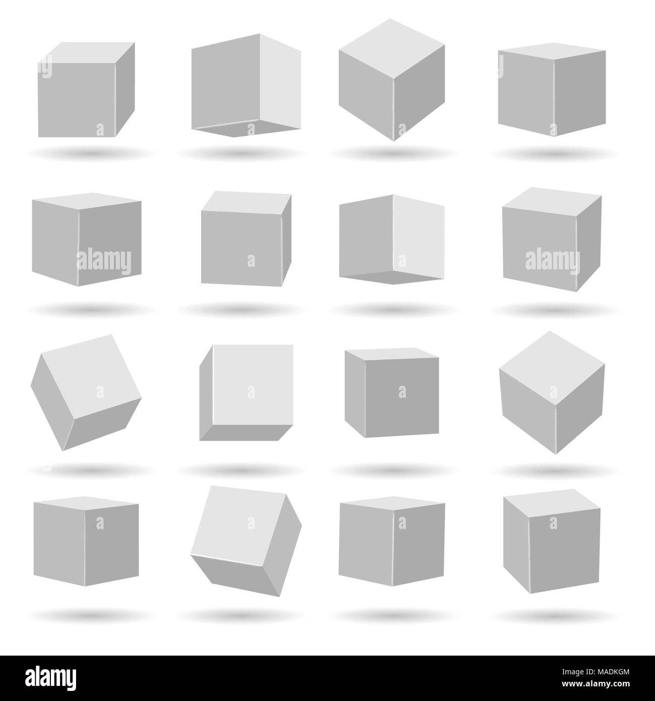 White Cubes. Geometrie Modellierung cube auf weißem Hintergrund ...