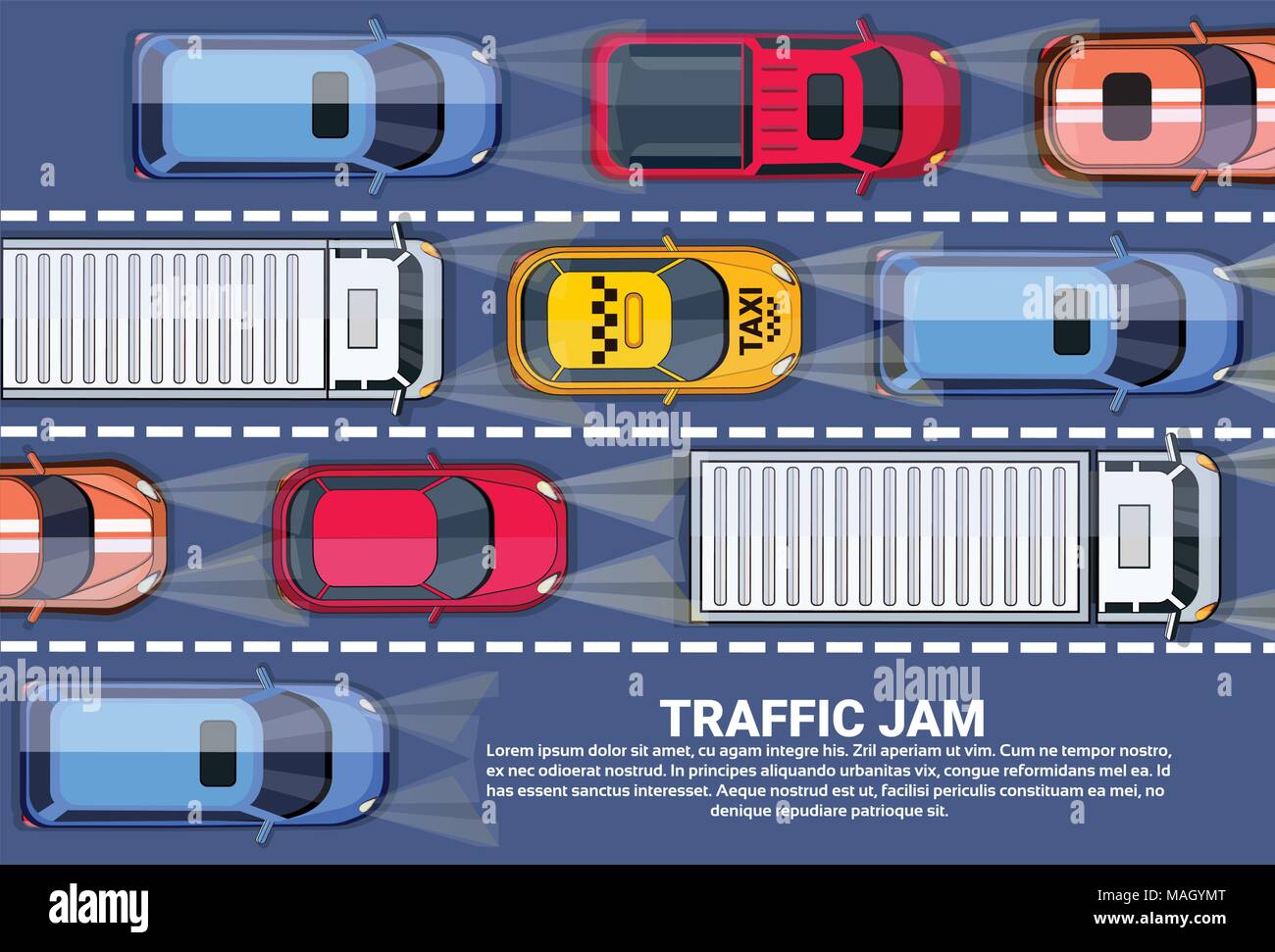 Autobahn voll mit autos Stock-Vektorgrafiken kaufen - Alamy