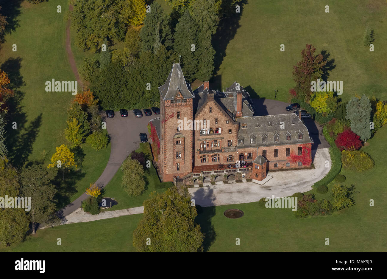 Gästehaus Schloss Saareck, Mettlach, Saarland, Deutschland, Europa ...
