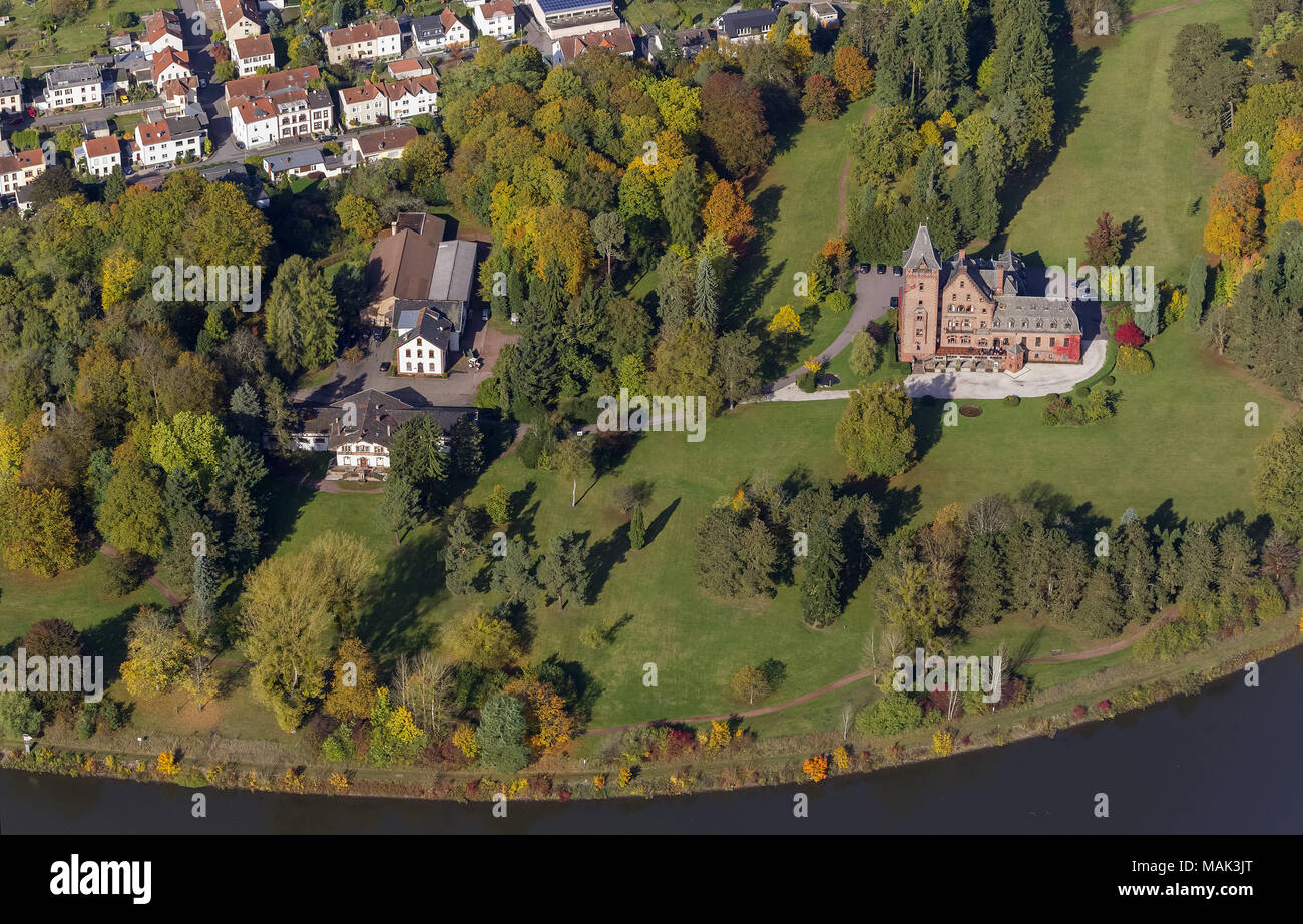 Gästehaus Schloss Saareck, Mettlach, Saarland, Deutschland, Europa ...