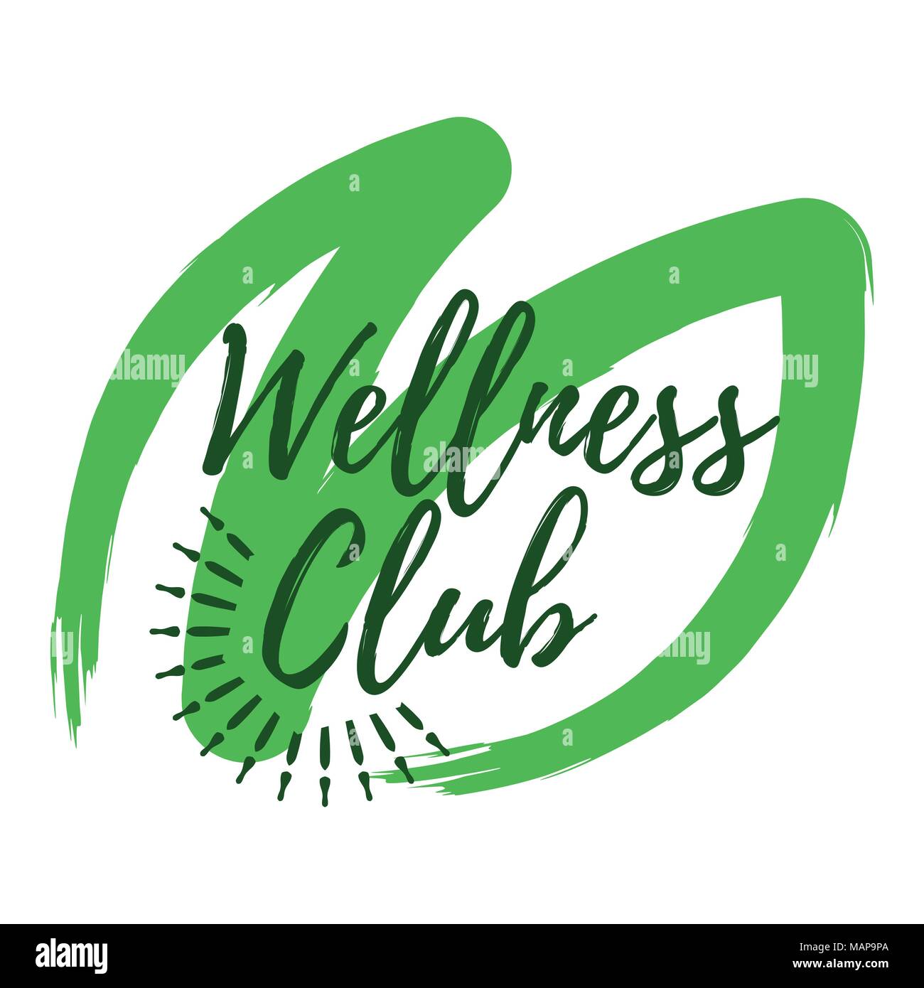 Wellness Club label. Eco-Stil. Gesunder Lebensstil Abzeichen. Vector ...