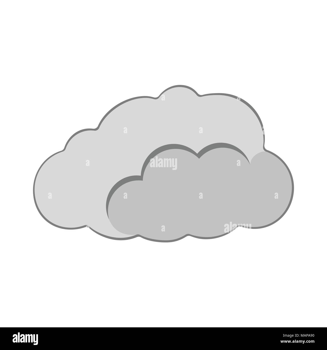 Cloud-Symbol. Wetter label für Web auf weißem Hintergrund. Cartoon ...