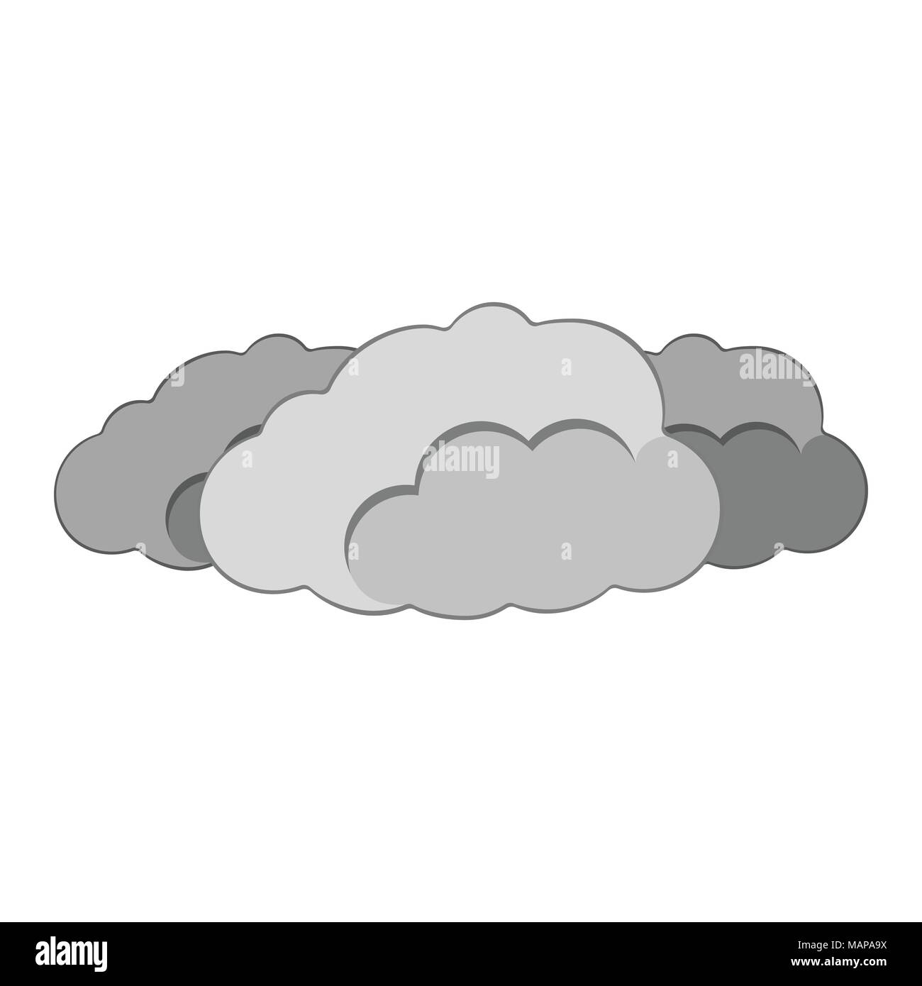 Cloud-Symbol. Wetter label für Web auf weißem Hintergrund. Cartoon ...
