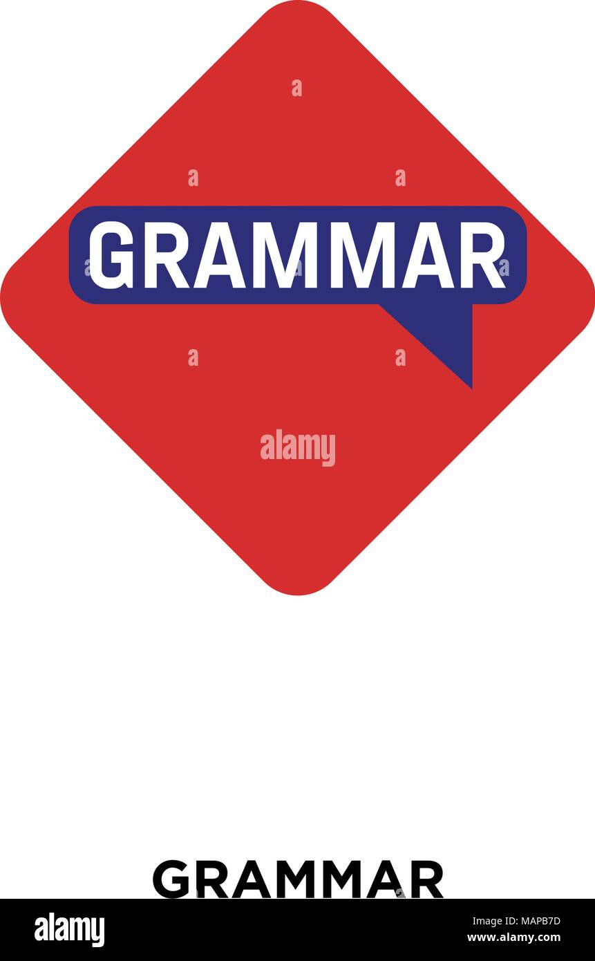 Grammatik Symbol auf weißem Hintergrund für Ihre Web isoliert, mobile ...
