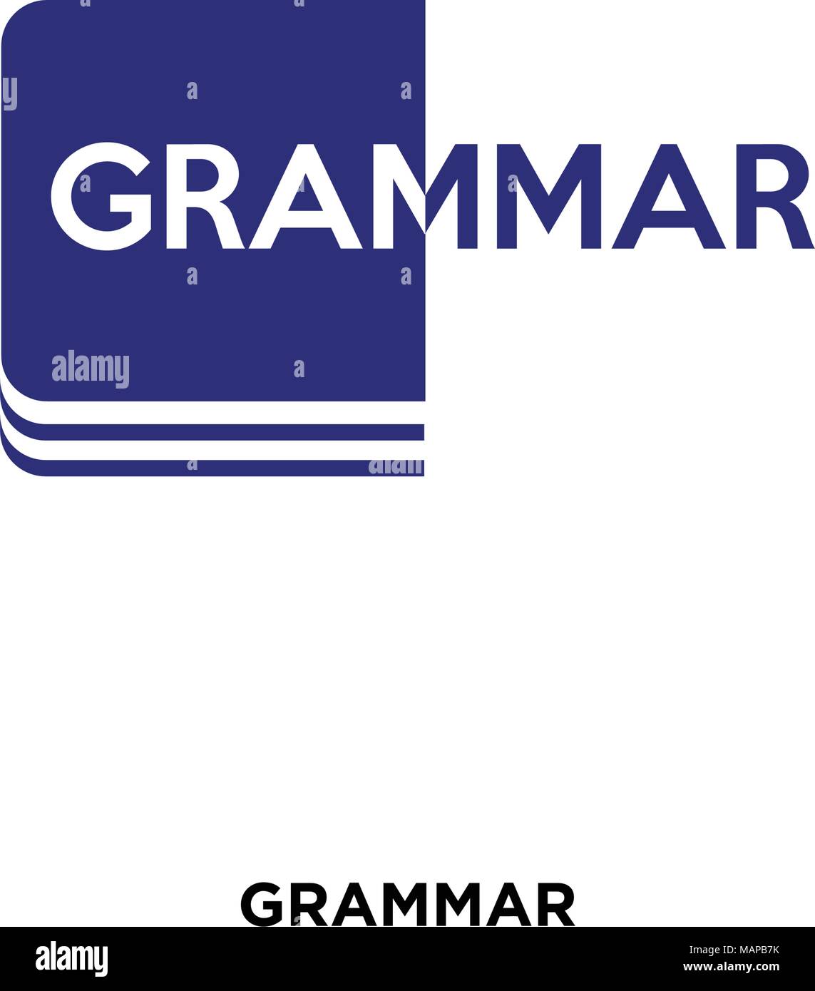 Grammatik Symbol auf weißem Hintergrund für Ihre Web isoliert, mobile ...