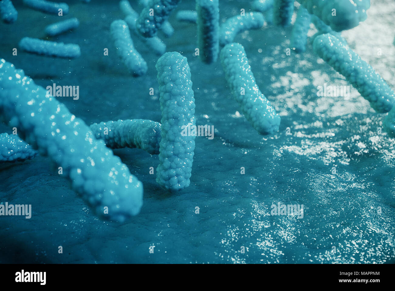 3D-Abbildung der pathogenen Viren Infektion verursachen im ...