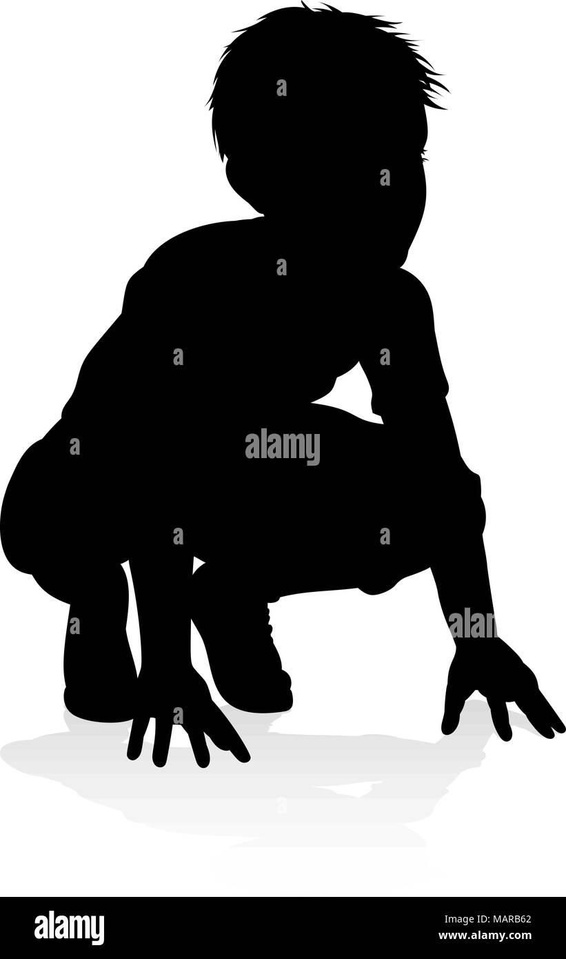 Kid Kind Silhouette Stock-Vektorgrafik - Alamy