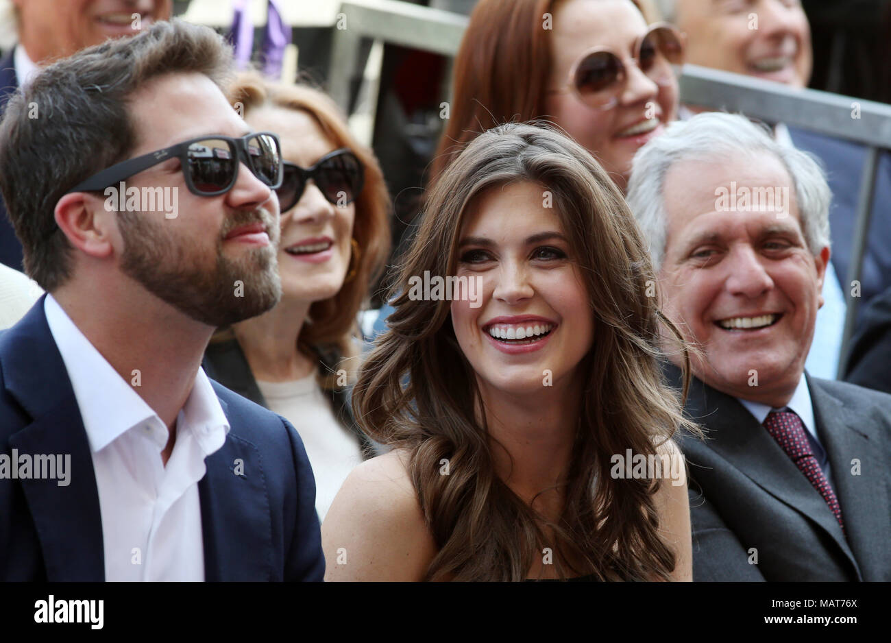 HOLLYWOOD, CA - 3. April: James Altman, Jessica Altma, Leslie Moonves ...