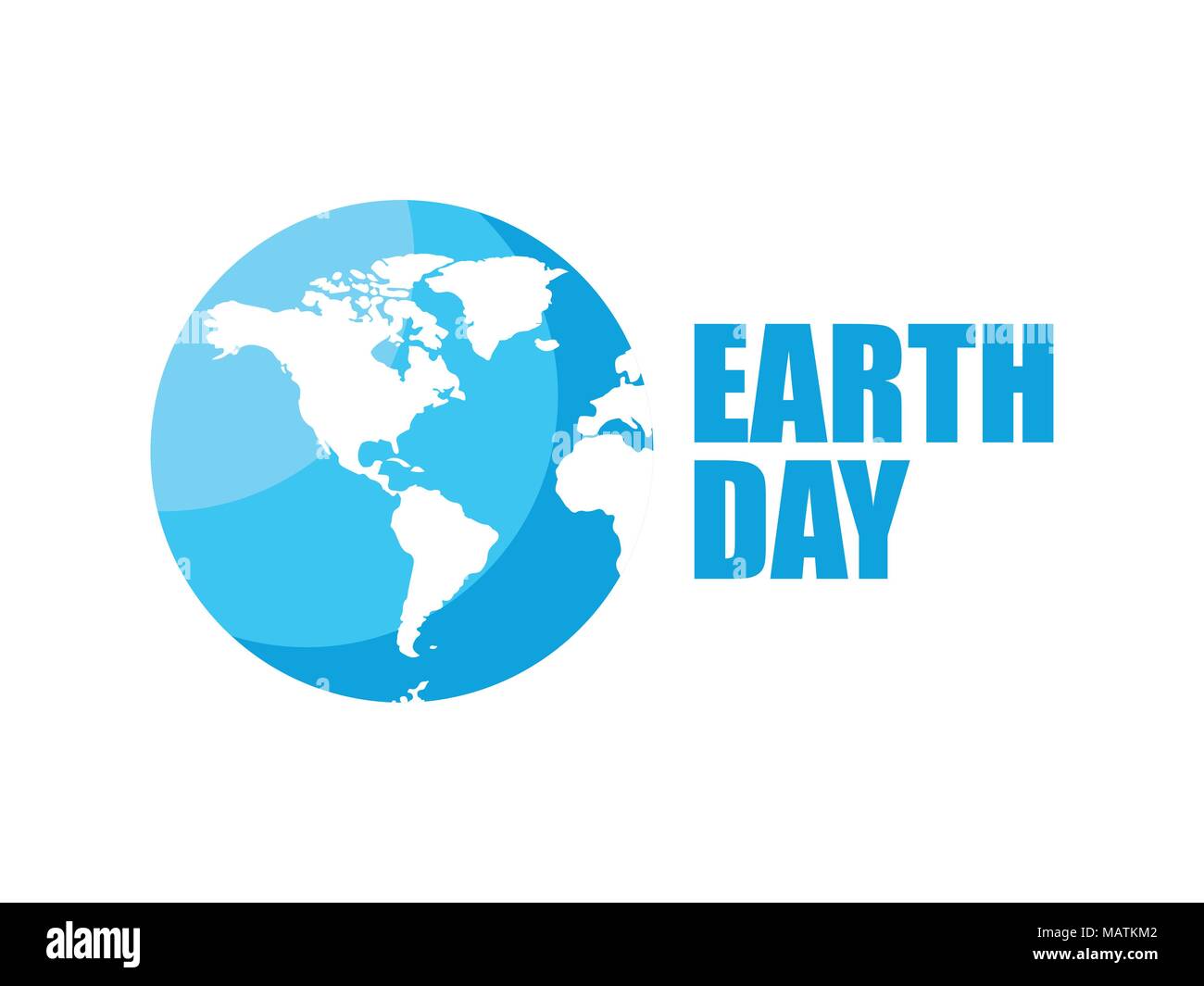 Tag der Erde Logo Design. 22. April. Blau und Weiß. Vector Illustration ...