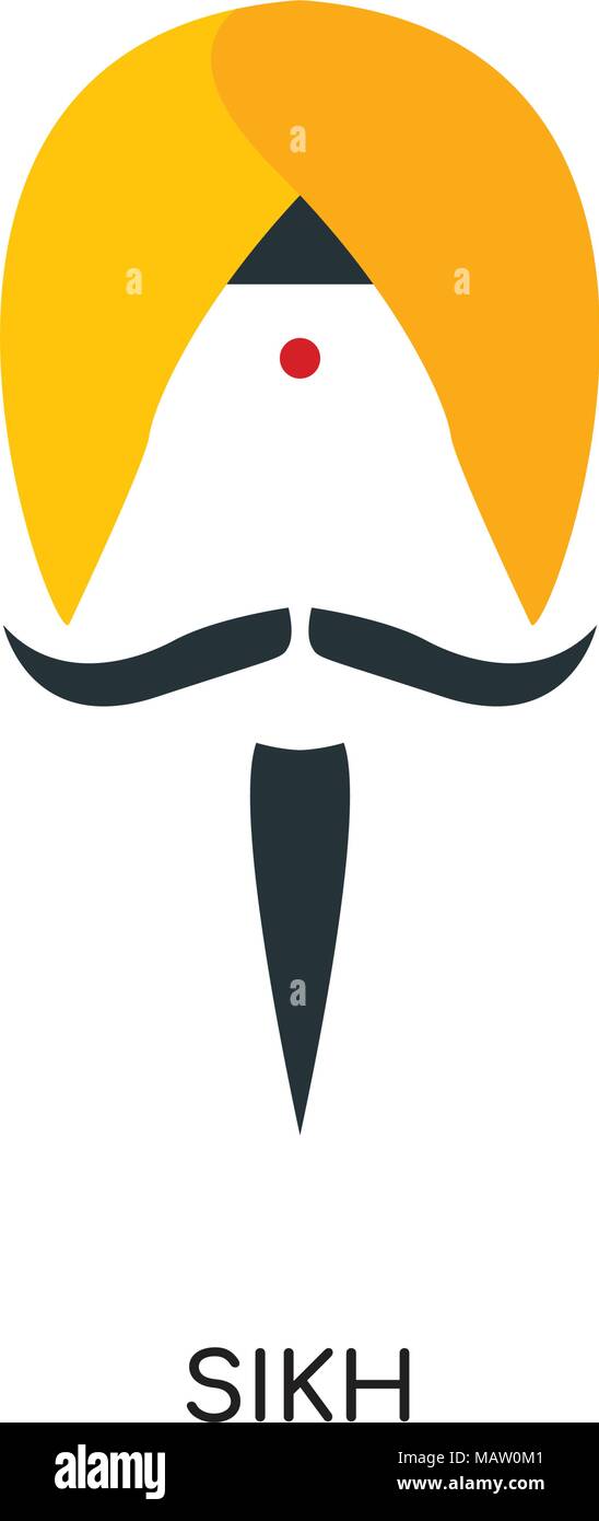 Sikh Logo auf weissem Hintergrund für Ihre Web isoliert, mobile und app ...