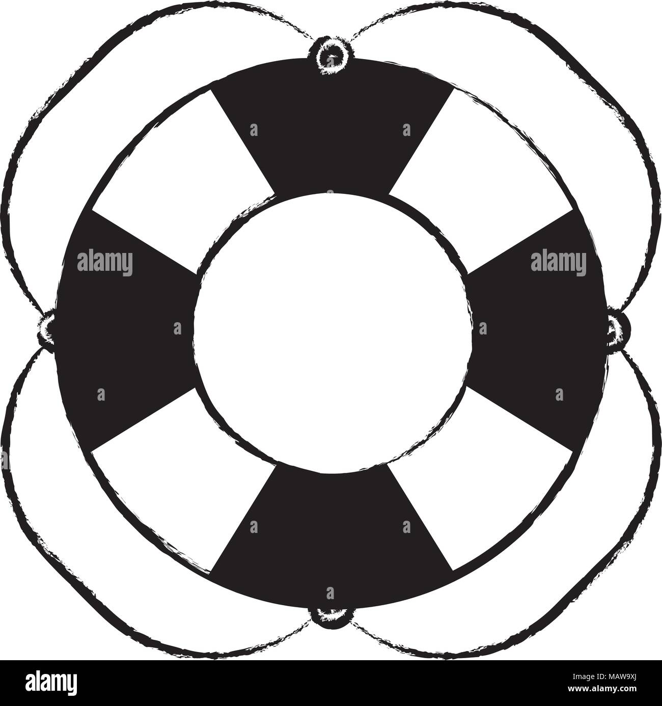 Skizze der Pool float Symbol auf weißem Hintergrund, Vector ...