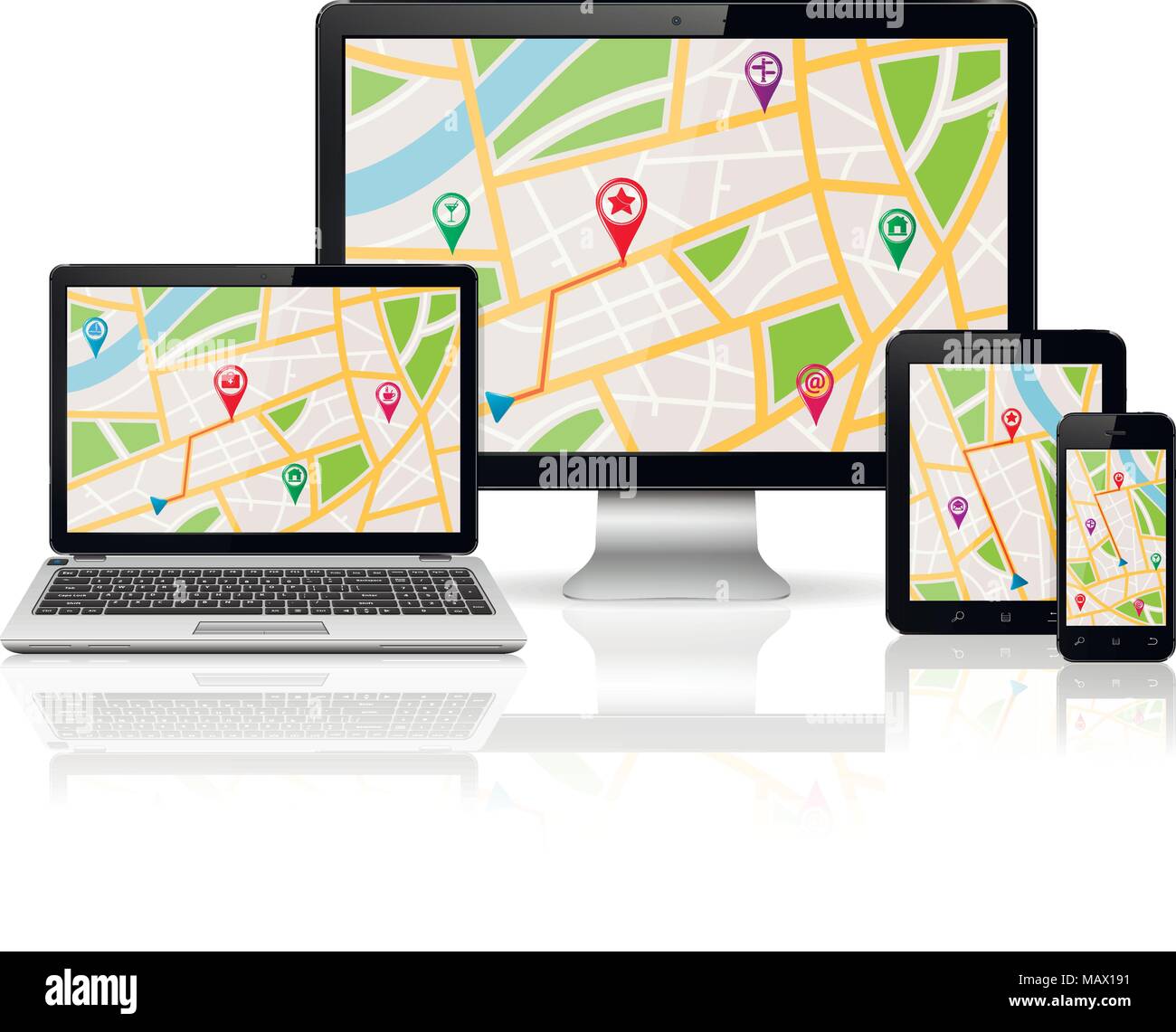 Ship navigation map Stock-Vektorgrafiken kaufen - Alamy