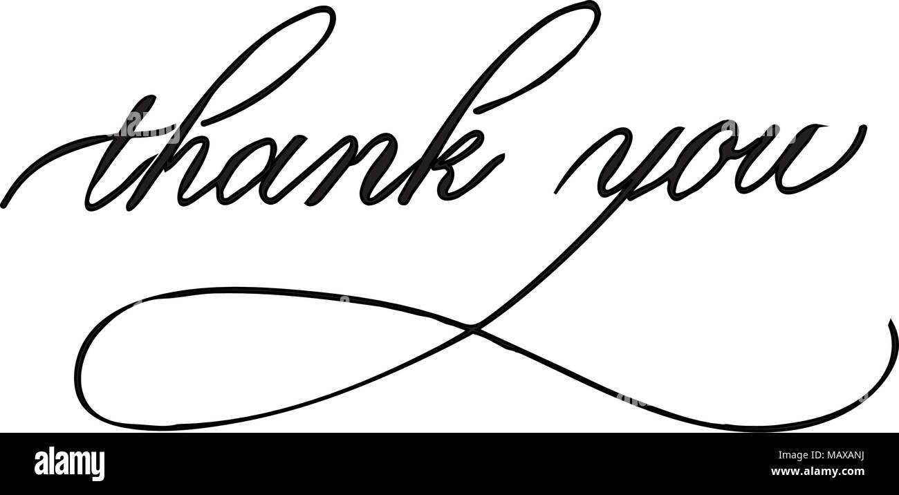 Vielen Dank - Hand Beschriftung Beschriftung urlaub Design, schwarze ...