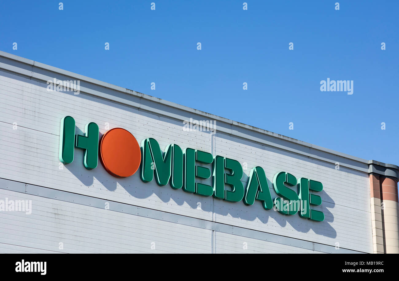 Homebase Zeichen und Logos, St Marks Retail Park, Lincoln, Lincolnshire ...