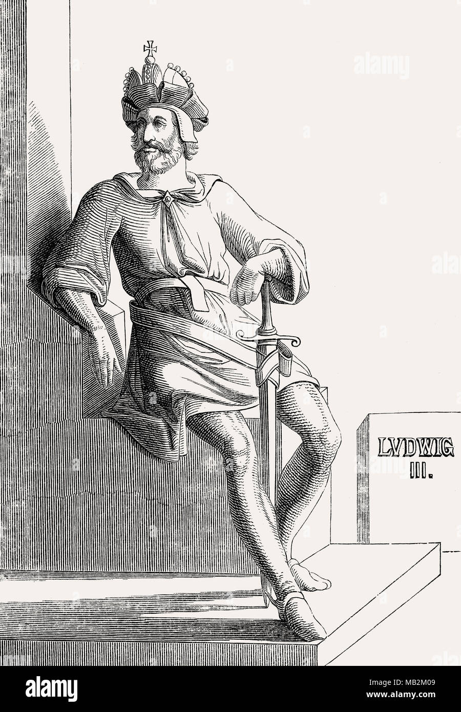 Ludwig das Kind, Louis III oder Ludwig IV., König von Osten Francia von ...